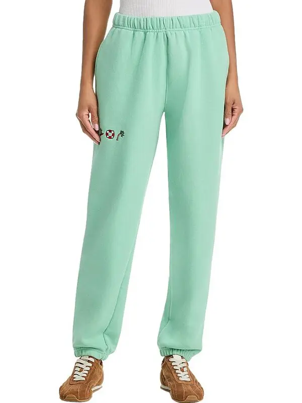 C.BONZ Embroidered Classic Sweatpants - Sage