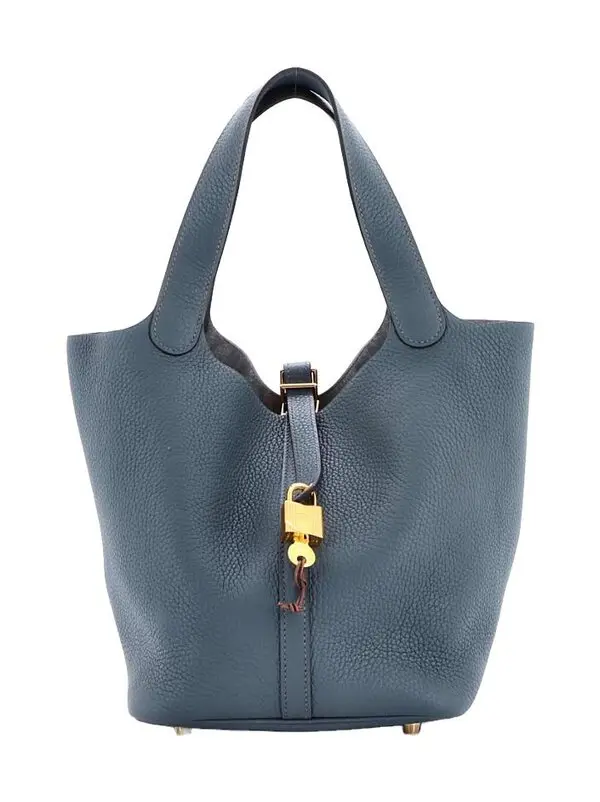 Hermès Picotin Lock Bag Mm Clemence - Blue