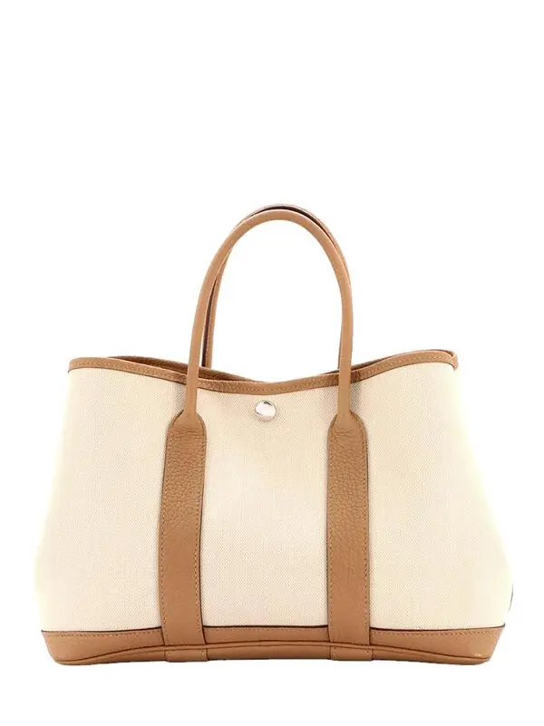 Hermès 30 Garden Party Tote Toile And Leather - Neutral