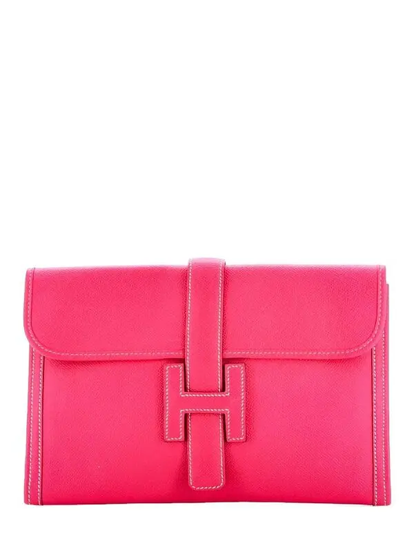 Hermès Pm Jige Clutch Epsom - Pink