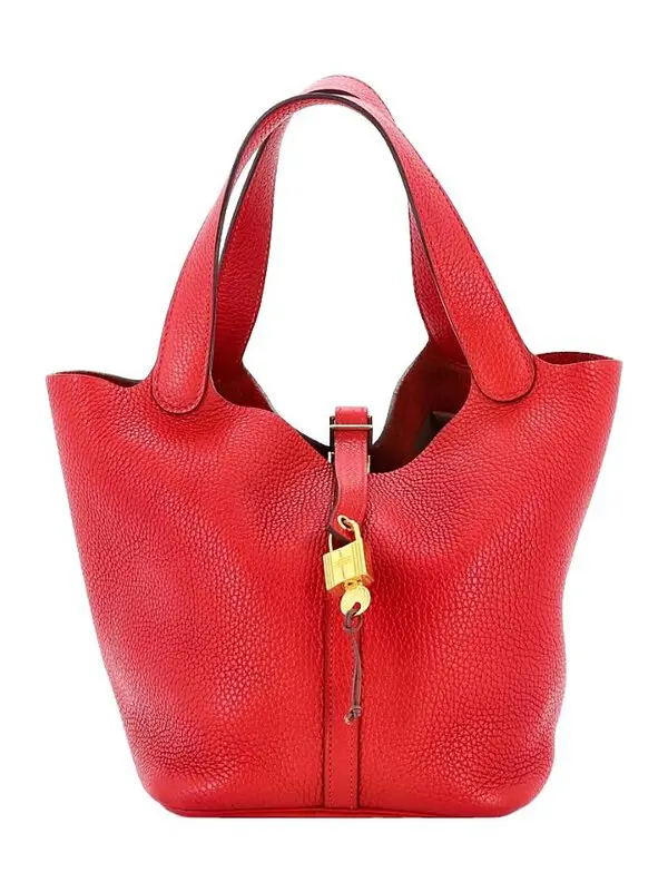 HERMES Mm Picotin Lock Bag Clemence - Red