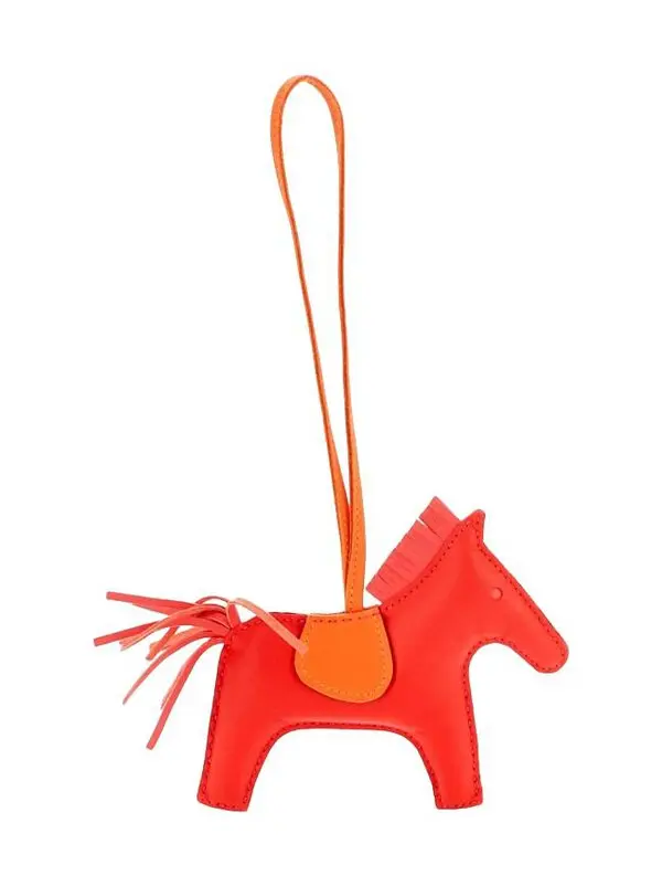 Hermès Mm Grigri Rodeo Bag Charm - Red/ Orange/ Pink/ Red