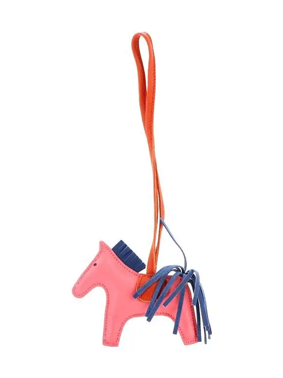 Hermès Pm Grigri Rodeo Bag Charm - Pink/ Blue/ Orange/ Pink