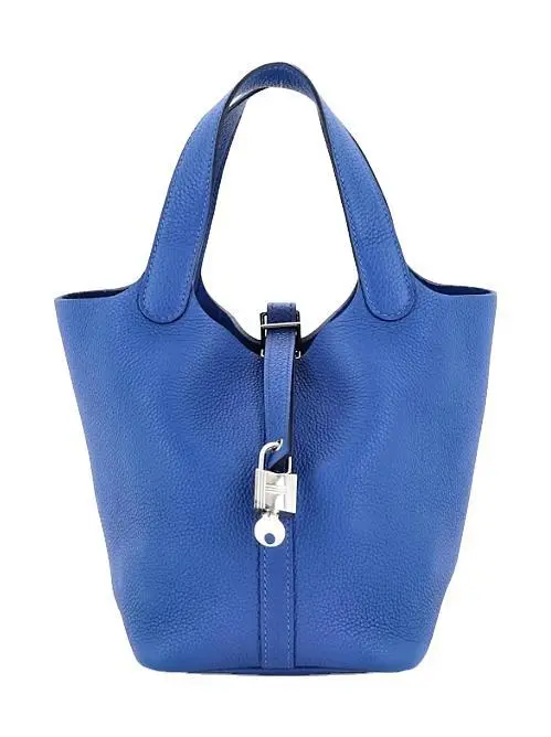 HERMES Pm Picotin Lock Bag - Blue