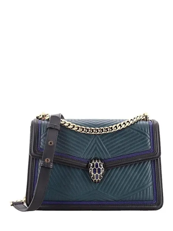 BVLGARI Small Serpenti Forever Shoulder Bag - Green
