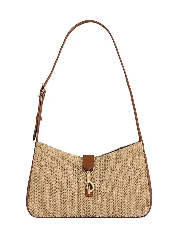 Rebecca Minkoff Megan Small Woven Shoulder Bag - Natural/caramello