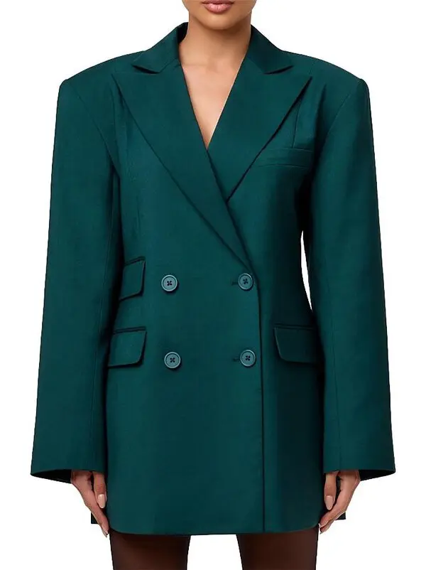 Naked Wardrobe Boyfriend Suited Blazer - Deep Teal