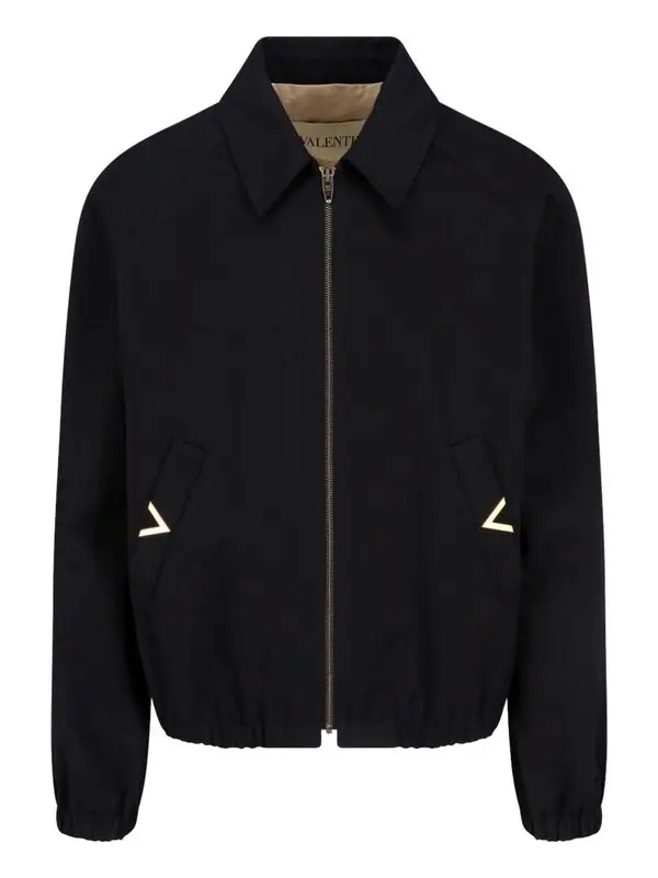 Valentino Garavani Vgold' Bomber Jacket - Black