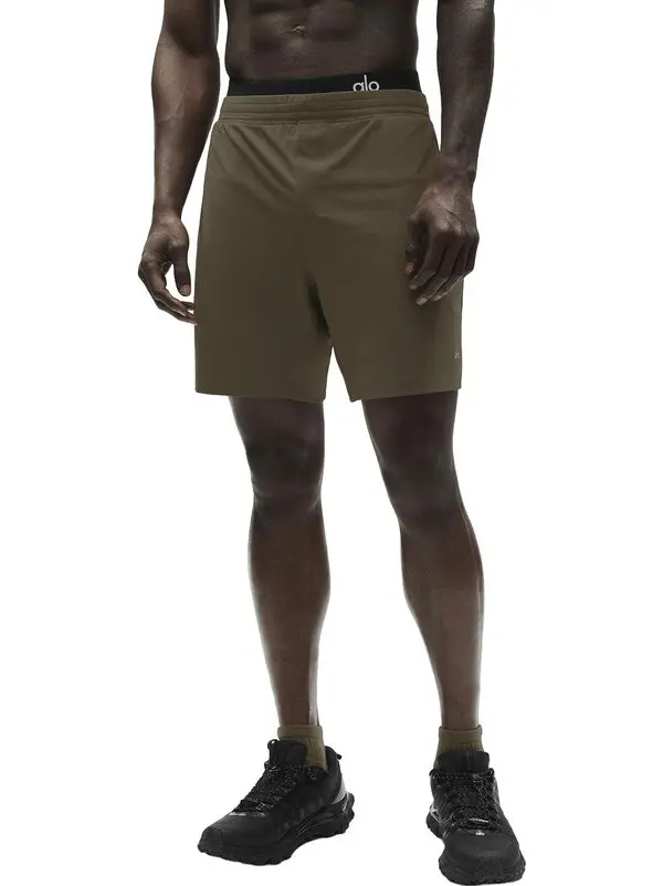 Alo Yoga 7" Conquer React Performance Short - Olive Tree