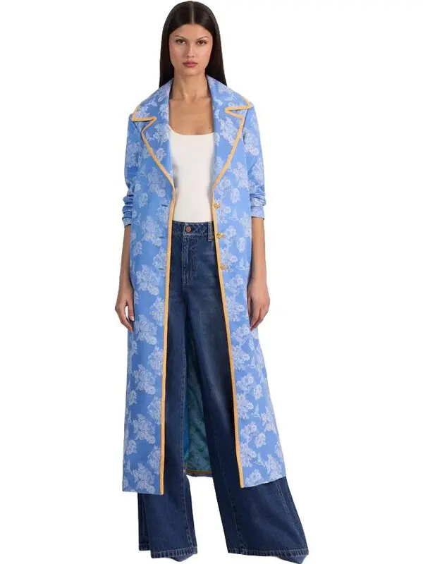 Alice + Olivia Levine Double Breasted Coat - Blue