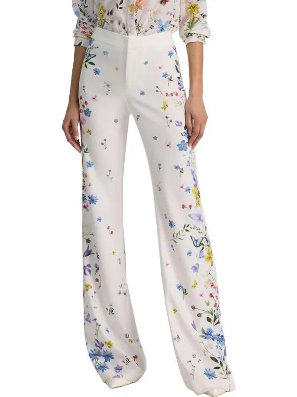 Alice + Olivia Andrew Pant - White