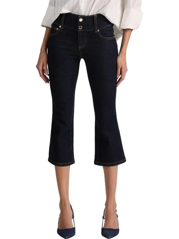Alice + Olivia Kai Low Rise Capri Jeans - Denim / Navy