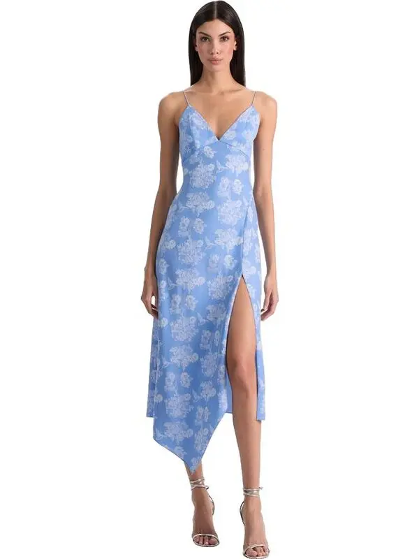 Alice + Olivia Julietta Midi Slip Dress - Blue