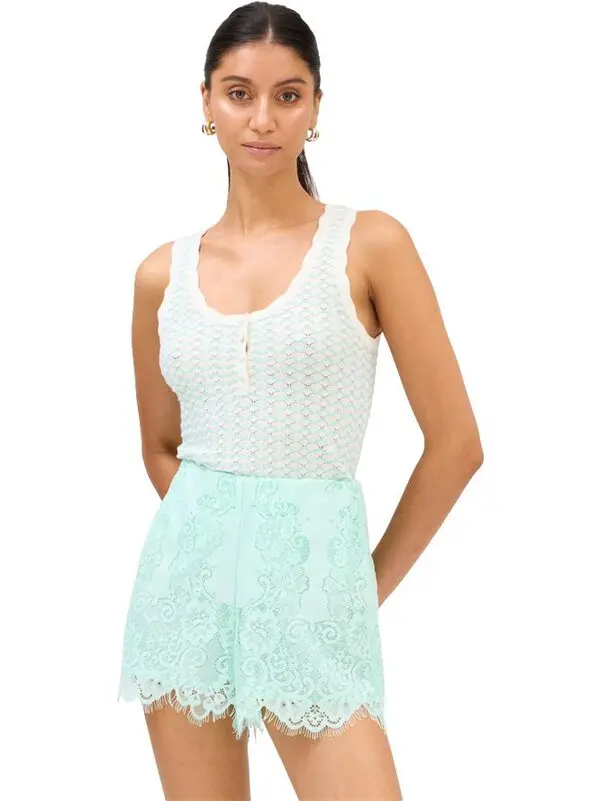 Allison Arielle Knit Tank - Aqua