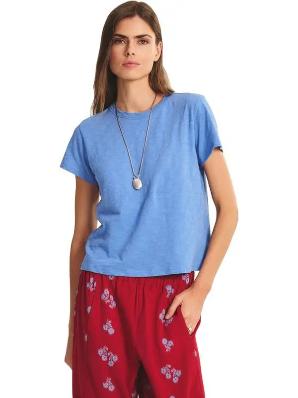 Velvet By Graham & Spencer Marika Tee - Blue / Floral
