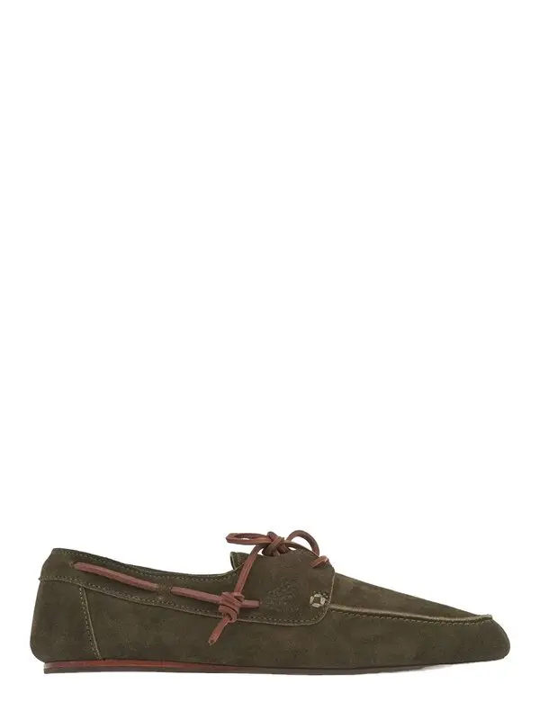 ANCIENT GREEK SANDALS Pliario Boat Shoe - Olive