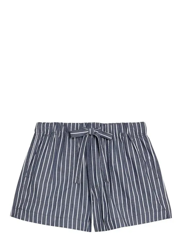 ALEX MILL Montauk Striped Cotton Shorts - Navy