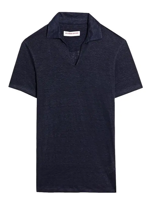 Orlebar Brown Mayer Linenjersey Polo Shirt - Navy