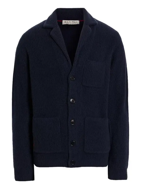 ALEX MILL Mitchell Cashmere Cardigan - Navy