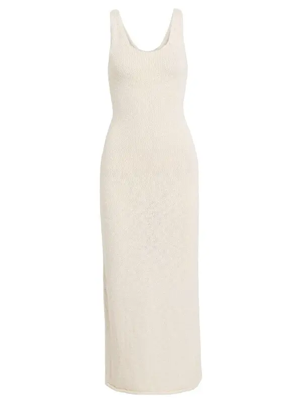 ALEX MILL Serena Cotton Midi Dress - Ivory