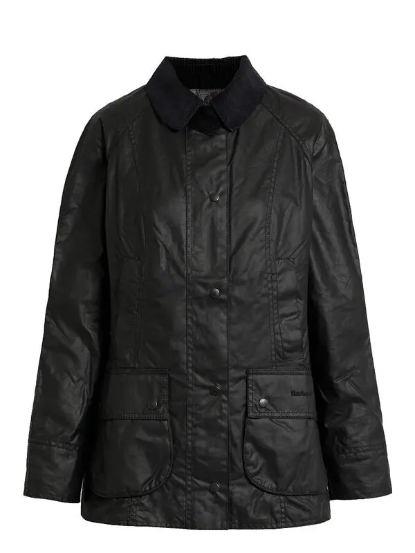 Barbour Beadnell Waxed Cotton Jacket - Black
