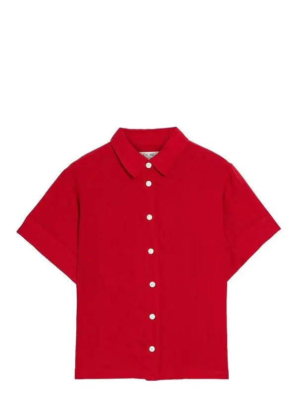 ALEX MILL Maddie Linen Shirt - Red