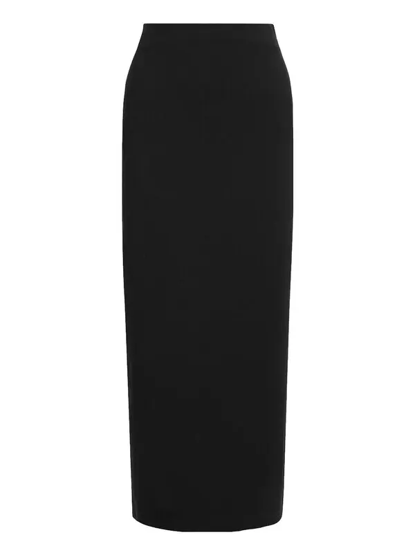 Loulou De Saison Samos Wool-blend Twill Midi Skirt - Black