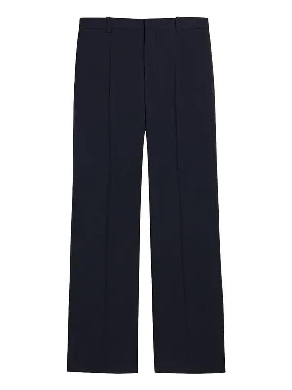 JIL SANDER Pleated Wool-twill Pants - Midnight Blue