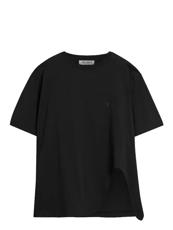 Attico Oversized Cotton-jersey T-shirt - Black