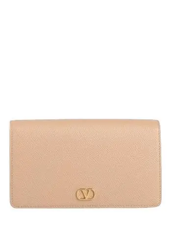Valentino Garavani Leather Flap Bag - Beige