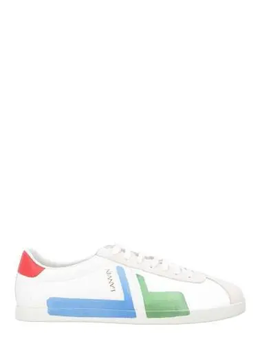 LANVIN Low-top Calfskin Sneakers - White
