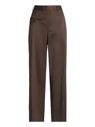 MAISON MARGIELA Pants Chocolate Size Polyester, Virgin Wool, Elastane - Brown