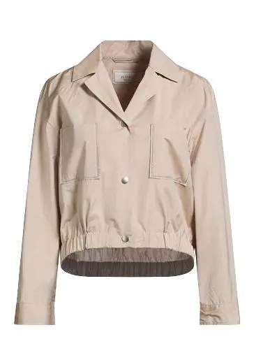 Peserico Single-breasted Jacket With Appliqués - Beige