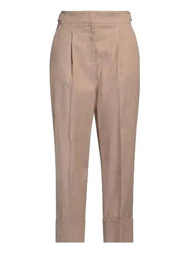 Peserico Tapered High-waisted Pants - Beige
