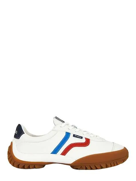 Polo Ralph Lauren Nappa Leather Low Top Sneakers - Deckwash White Multi
