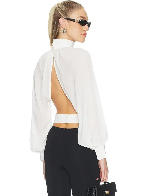 MORE TO COME Merilee Open Back Top - Ivory