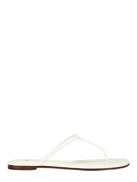 Polo Ralph Lauren Nappa Thong Flat Sandals - White