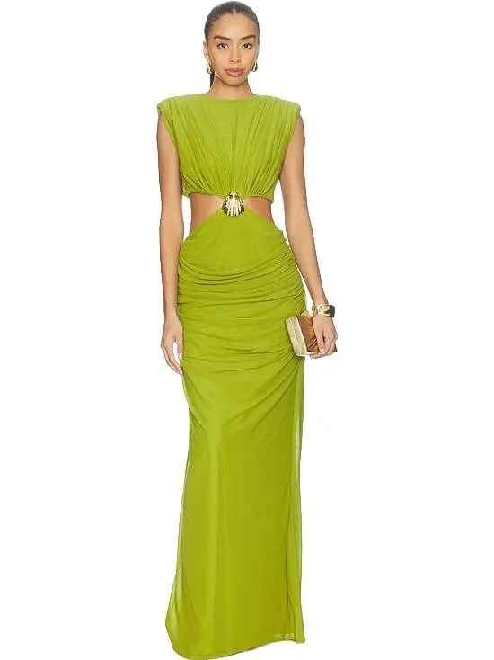 DEME BY GABRIELLA The Lyra Dress - Lime Green