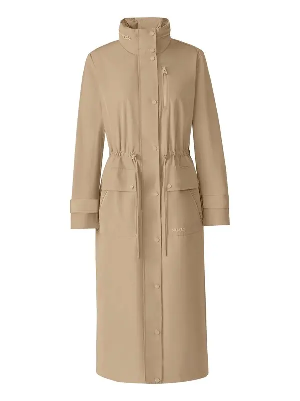 Mackage Magdelena Maxi-length Rain Jacket - Light Camel