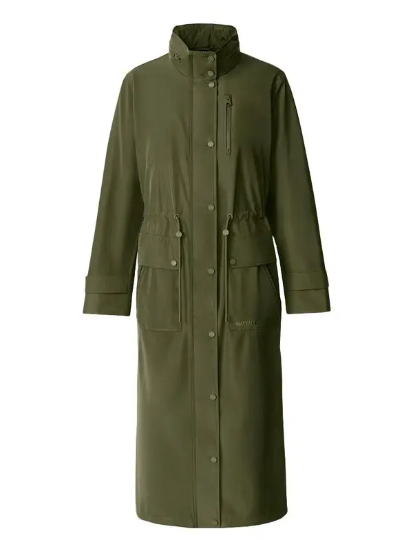 Mackage Magdelena Maxi-length Rain Jacket - Light Military