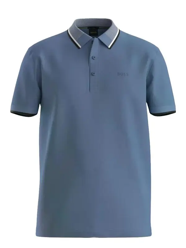 BOSS Paddy Slim-fit Polo Shirt In Interlock Cotton - Blue
