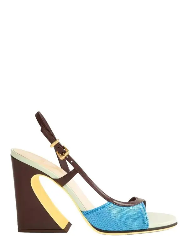 Fendi Cutout Heel Arco Pumps - Brown