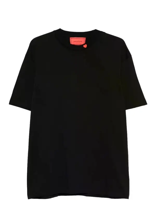 VISION OF SUPER Heart-detail T-shirt - Black
