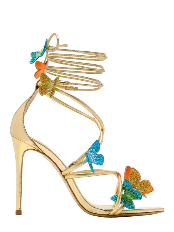 SOPHIA WEBSTER Vanessa Butterfly Wrap Sandals - Gold