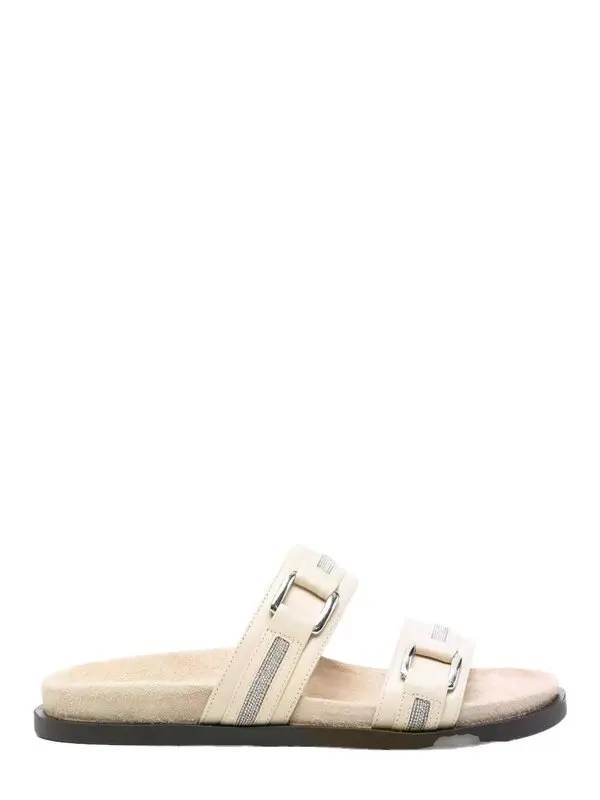 Peserico Bead-embellished Sandals - Neutrals