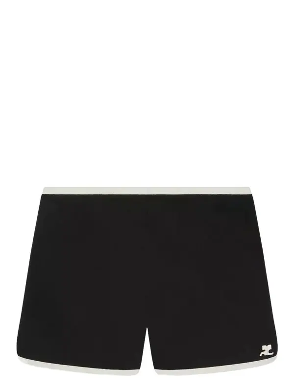 COURREGES Contrast-trim Shorts - Black