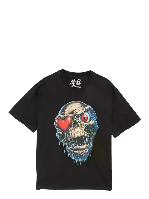 MELT Skull Graphic T-shirt - Black