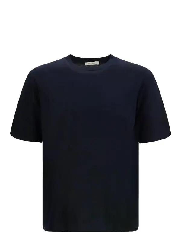 PIACENZA CASHMERE 1733 Ribbed Crew-neck T-shirt - Blue