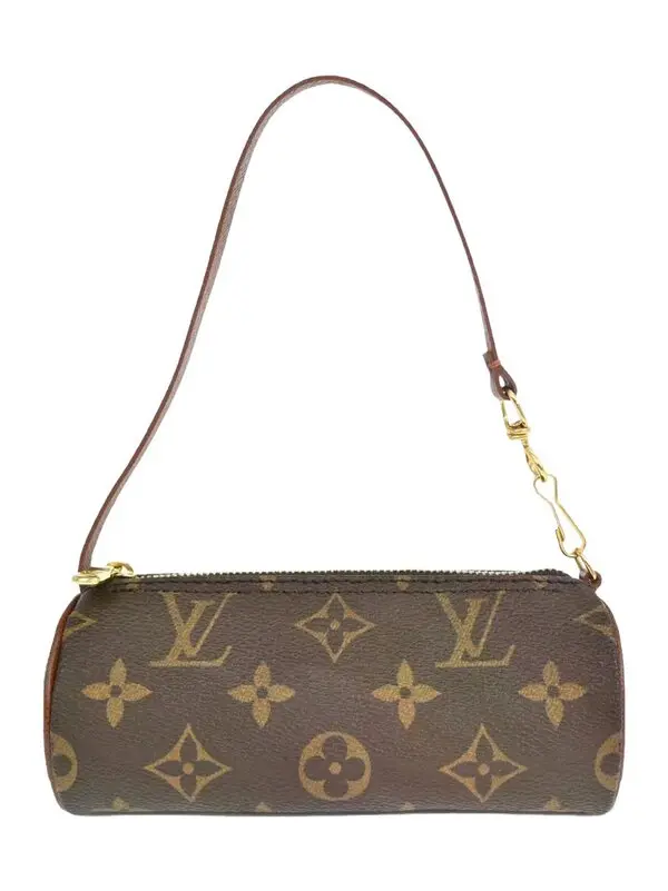 LOUIS VUITTON 1990-2000s Papillon Monogram Clutch - Brown
