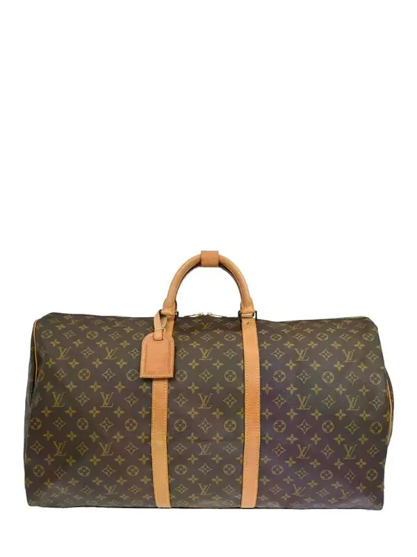 LOUIS VUITTON 1997 60 Keepall Monogram Travel Bag - Brown
